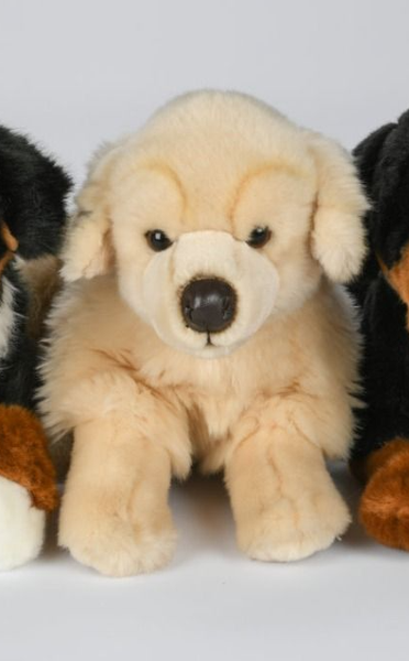 Uni-Toys Golden Retriever bamse, liggende 40 cm (22811A) – FunAndChic